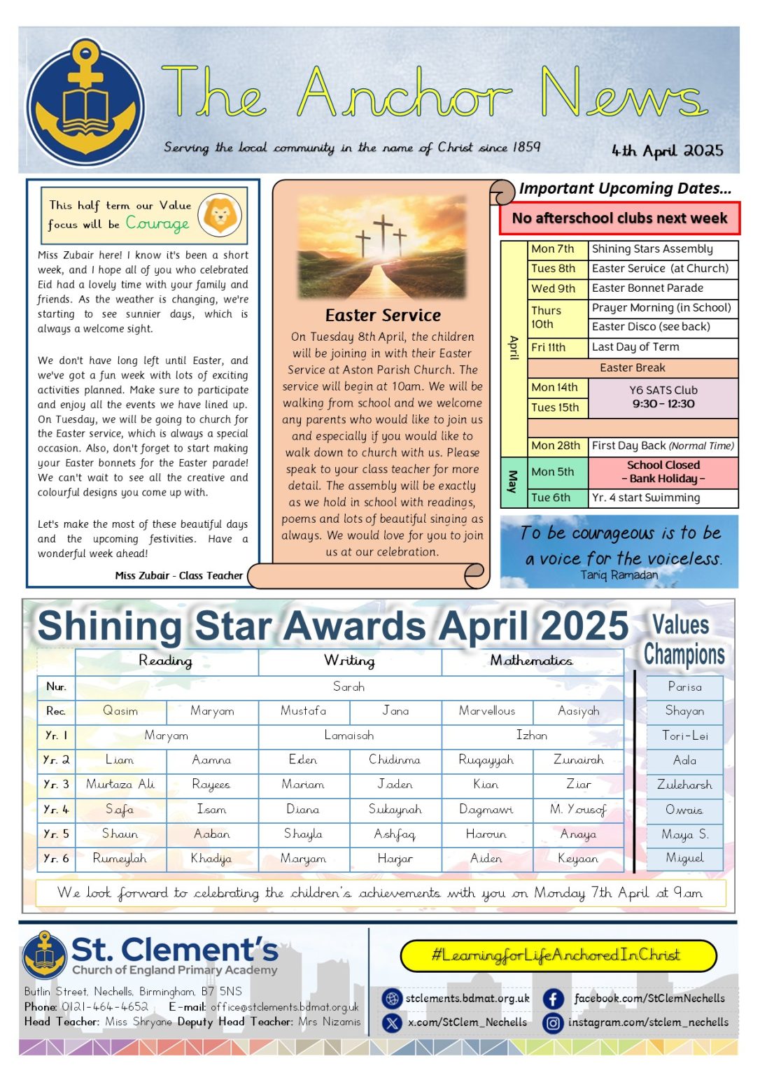 The Anchor News – 4th April 2025 – St Clement's Church of England ...