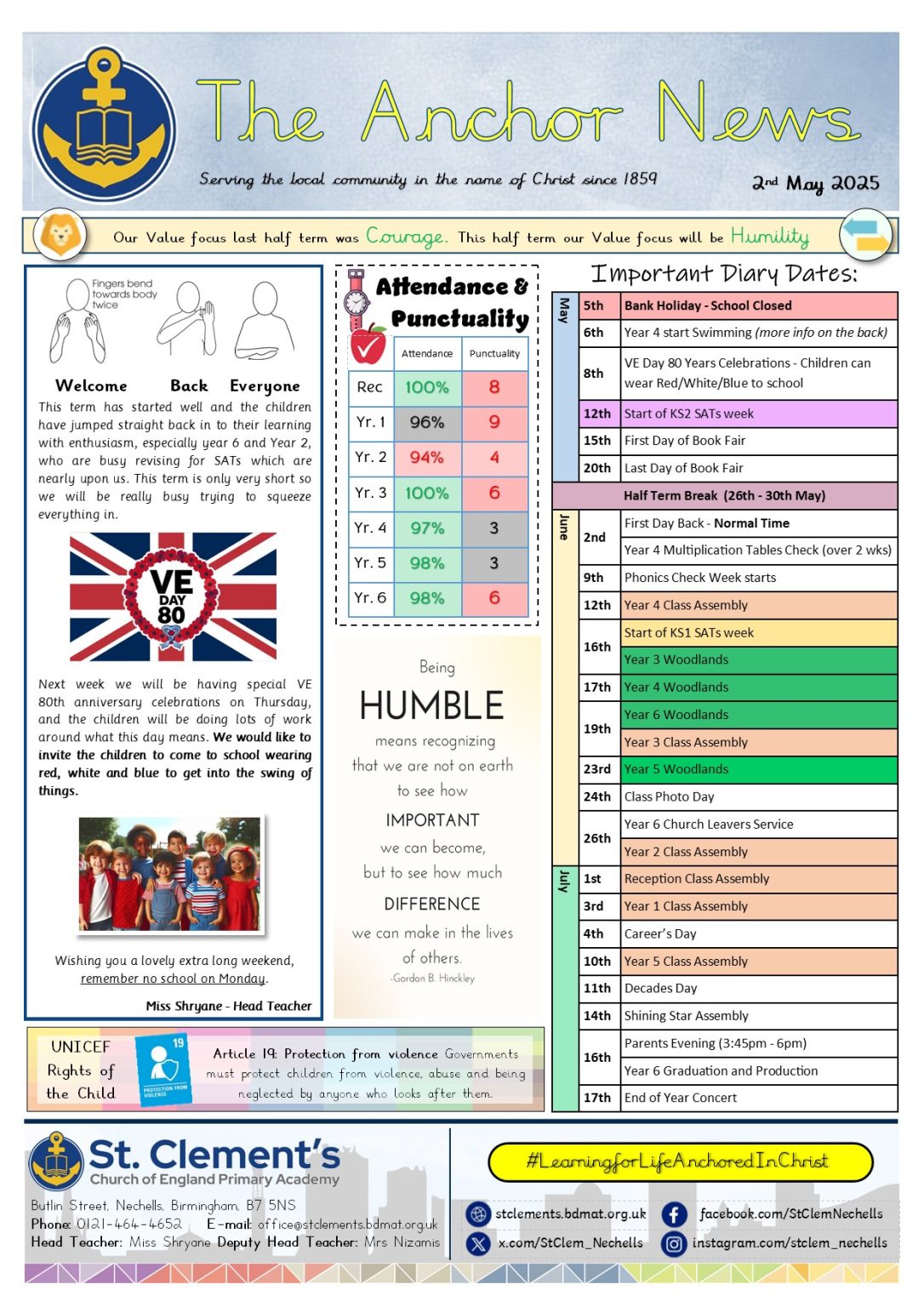 The Anchor News – 2nd May 2025 – St Clement's Church of England Primary ...