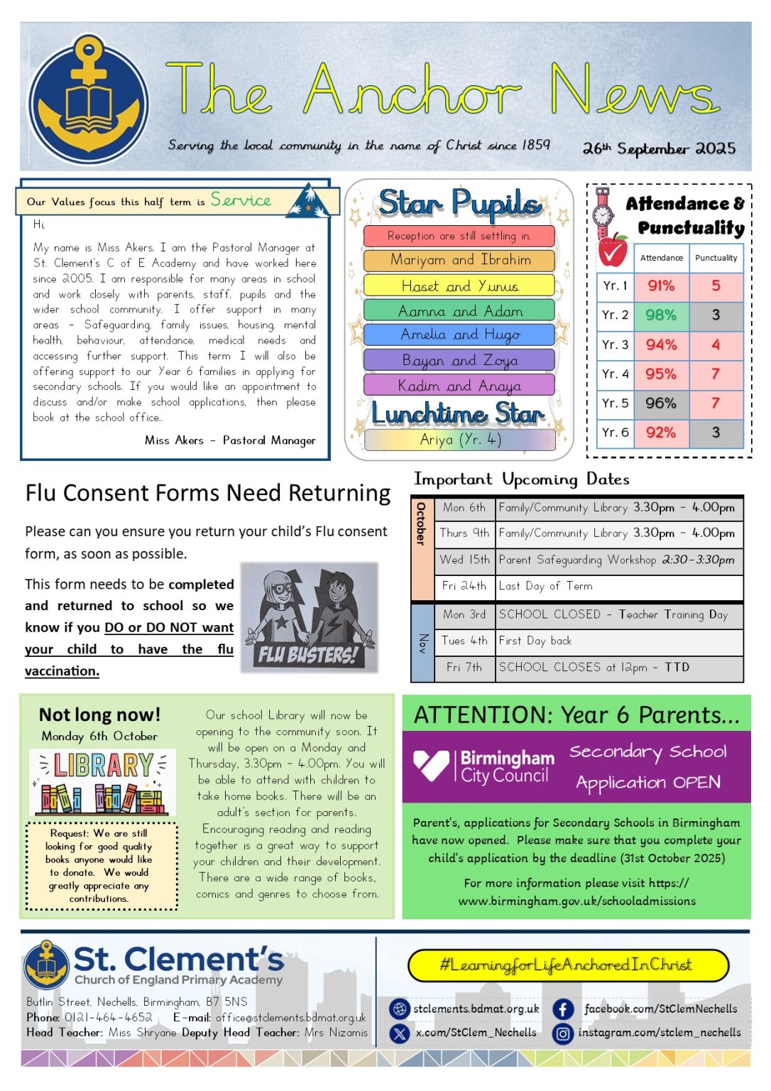 The Anchor News – 26th September 2025 – St Clement's Church of England ...