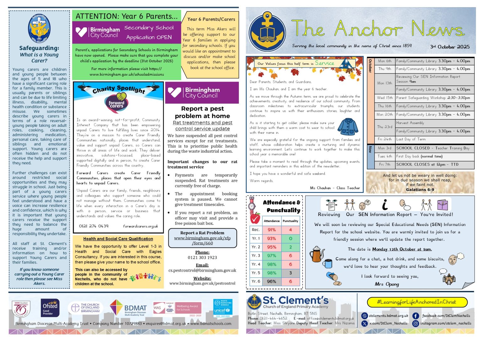 The Anchor News – 3rd October 2025 – St Clement's Church of England ...