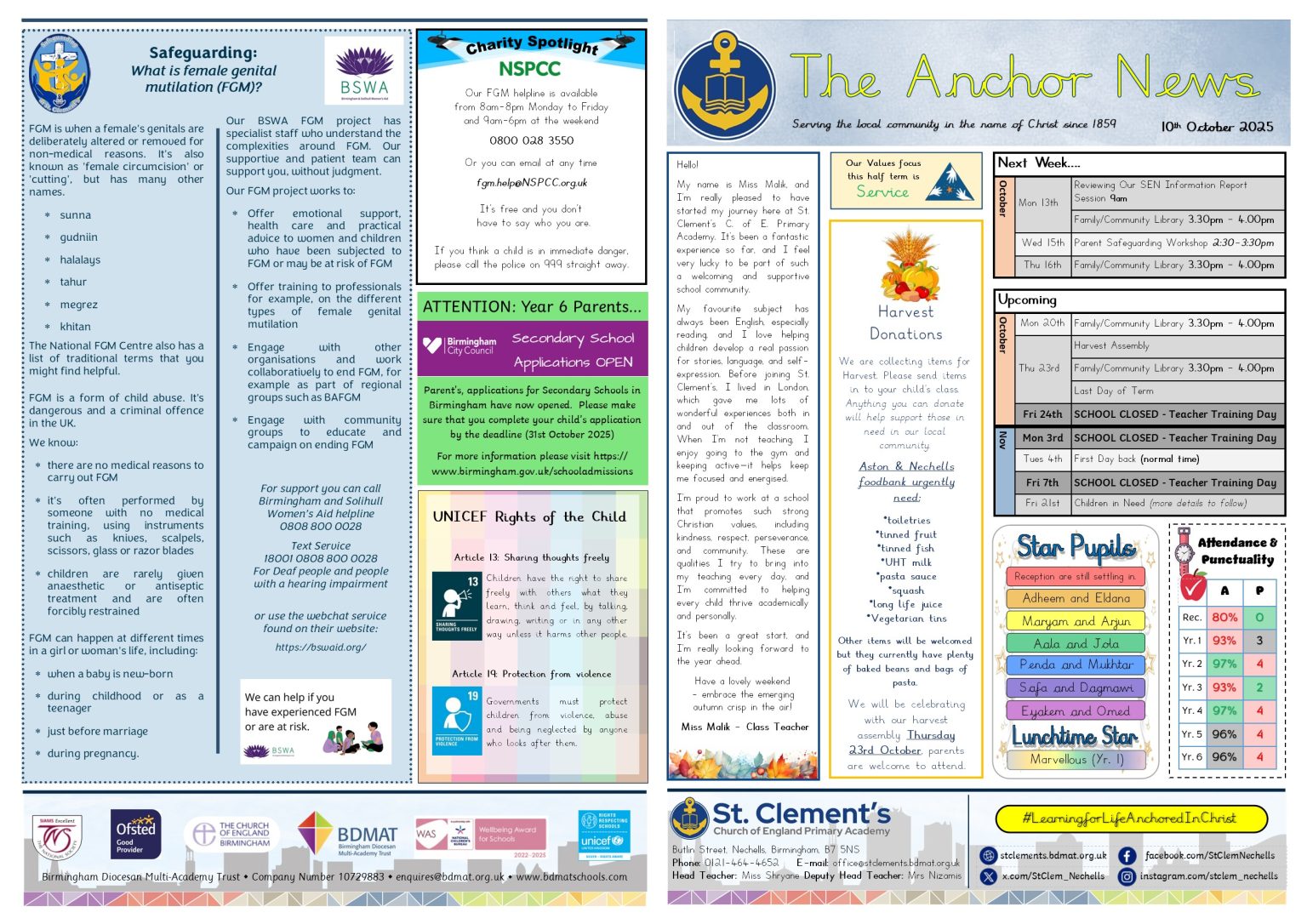 The Anchor News – 10th October 2025 – St Clement's Church of England ...