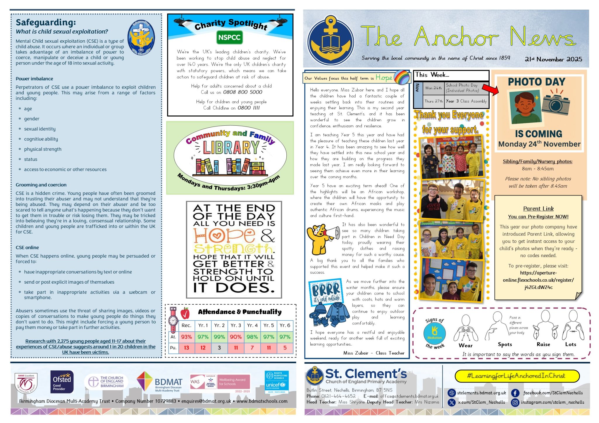 The Anchor News – 21st November 2025 – St Clement's Church of England ...