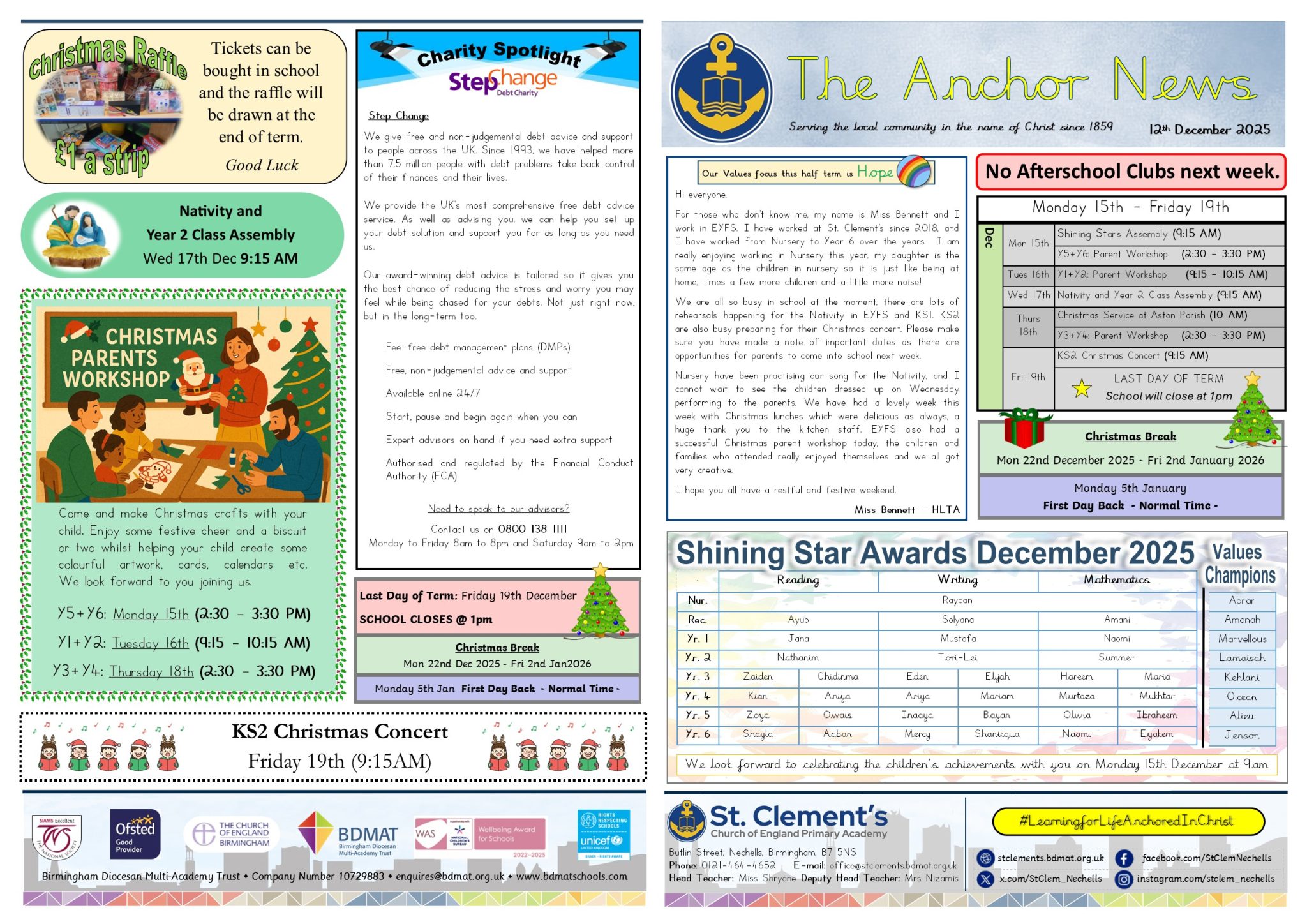 The Anchor News – 12th December 2025 – St Clement's Church of England ...