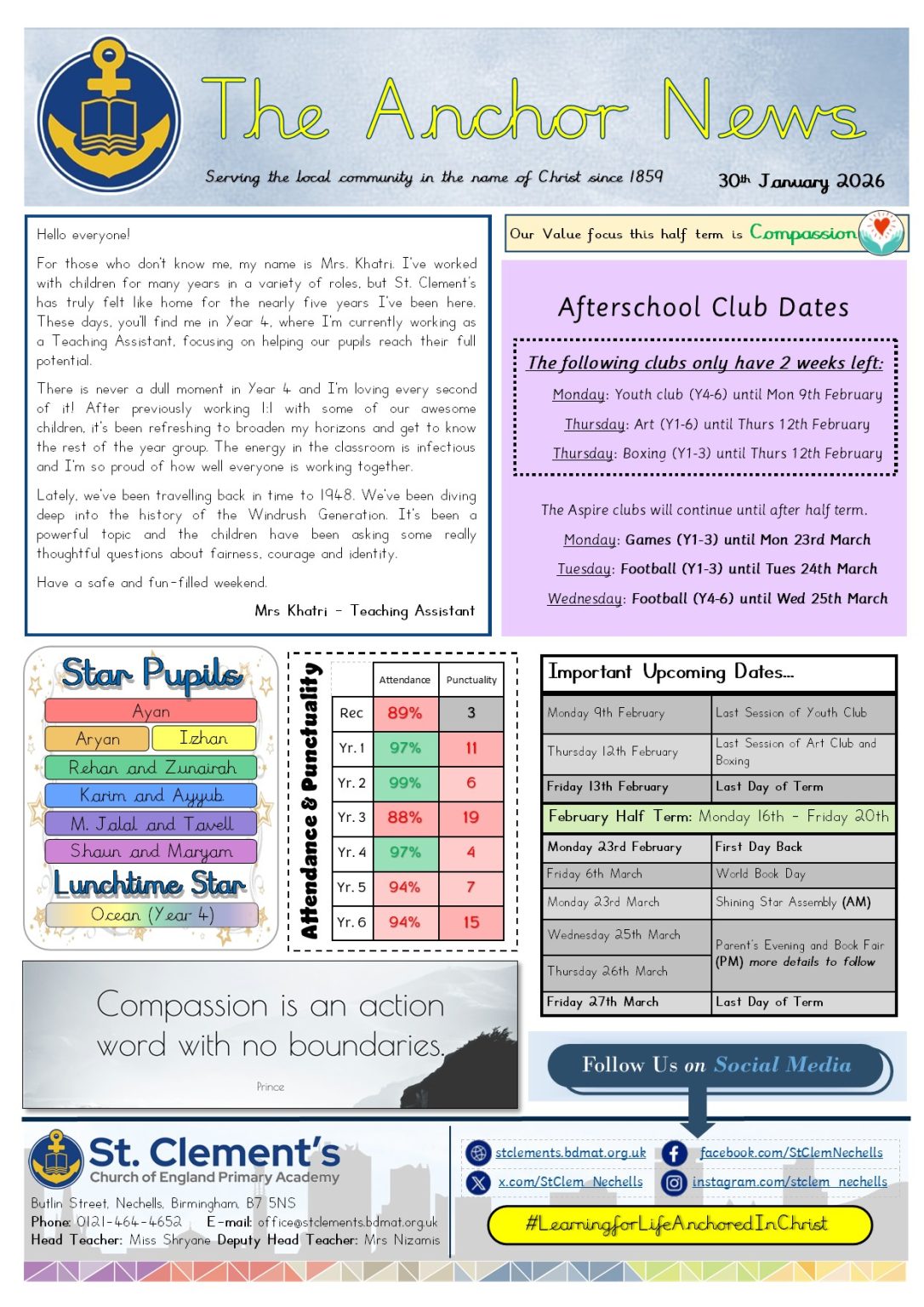 The Anchor News – 30th January 2026 – St Clement's Church of England ...