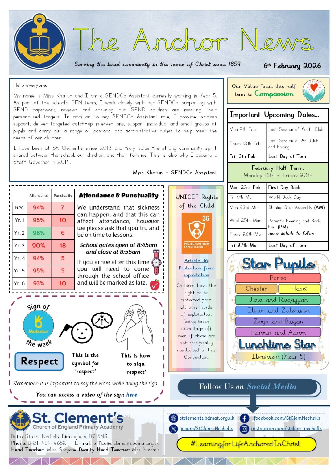 The Anchor News – 6th February 2026 – St Clement's Church of England ...